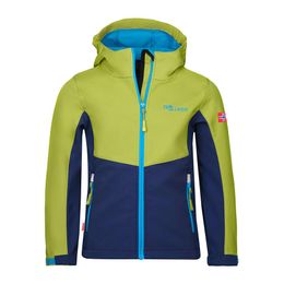 Trollkids Softshelljacke "Kristiansand" in Gr&uuml;n/ Dunkelblau - 51% | Gr&ouml;&szlig;e 128 | Kinder-outdoor-jacken