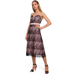 made of emotion Kleid in Rosa/ Schwarz - 56% | Gr&ouml;&szlig;e XXL | Damen-kleider
