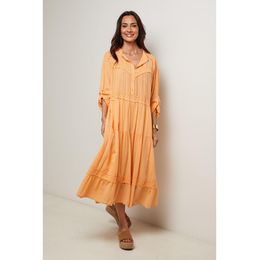 Le Monde du Lin Kleid in Lachs - 71% | Gr&ouml;&szlig;e 36/38 | Damen-kleider