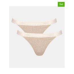 Sloggi 2er-Set: Strings in Beige - 42% | Gr&ouml;&szlig;e L | Damen-unterteile