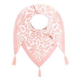 Zwillingsherz Dreieckstuch "Flower Fun" in Rosa/ Wei&szlig; - (L)200 x (B)90 cm - 26% | Damen-schals-tuecher