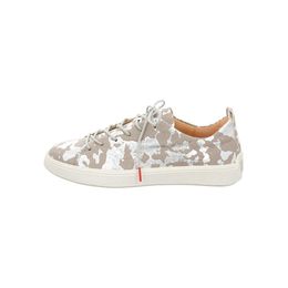 Think! Leder-Sneakers "Turna" in Taupe/ Silber - 63% | Gr&ouml;&szlig;e 38,5 | Damen-sneakers