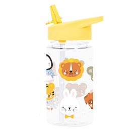 a little lovely company Trinkflasche "Animal friends" in Gelb - 450 ml - 13% | Kinder-austruestung-accessoires