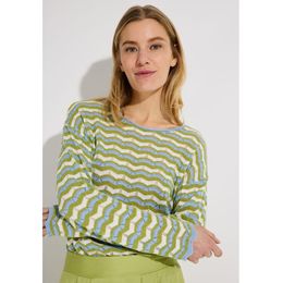 More & More More & More Pullover in Gr&uuml;n/ Wei&szlig; - 50% | Gr&ouml;&szlig;e 38 | Damen-pullover-cardigans