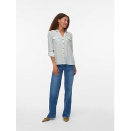V&eacute;ro Moda Vero Moda Hemd in Wei&szlig;/ Gr&uuml;n - 73% | Gr&ouml;&szlig;e M | Damen-blusen