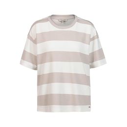 Herrlicher Shirt "Stinella" in Beige/ Wei&szlig; - 65% | Gr&ouml;&szlig;e M | Damen-tops