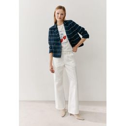 More & More More & More Blazer in Dunkelblau/ Wei&szlig; - 54% | Gr&ouml;&szlig;e 40 | Damenjacken