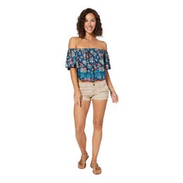 Aller Simplement Bluse in Dunkelblau/ T&uuml;rkis - 76% | Gr&ouml;&szlig;e 34-40 | Damen-blusen