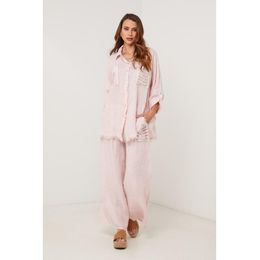 Lin Passion Leinen-Hemd in Rosa - 75% | Gr&ouml;&szlig;e 38/40 | Damen-blusen