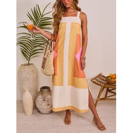 Milan Kiss Kleid in Wei&szlig;/ Orange/ Rosa - 60% | Gr&ouml;&szlig;e S | Damen-kleider