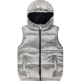 Levi's Kids Wende-Steppweste in Silber/ Schwarz - 45% | Gr&ouml;&szlig;e 128 | Kinderjacken