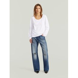 G-Star Raw G-Star Longsleeve in Wei&szlig; - 44% | Gr&ouml;&szlig;e L | Damen-tops