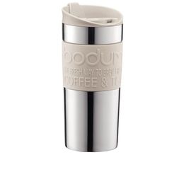 Bodum Thermobecher "Travel Mug" in Creme/ Chrom - 350 ml - 14% | Damen-outdoor-ausruestung