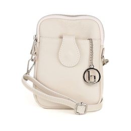 Lia Biassoni Leder-Handytasche "Paglia" in Beige - (B)15 x (H)20 x (T)1 cm - 71% | Damen-handytaschen