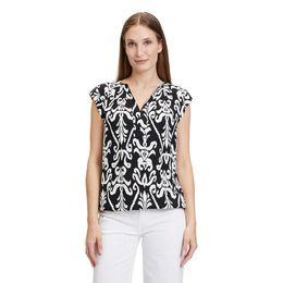 Cartoon Bluse in Wei&szlig;/ Schwarz - 76% | Gr&ouml;&szlig;e 36 | Damen-blusen