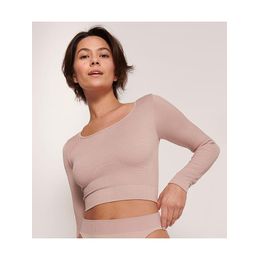 Sloggi Longsleeve "Ever Infused Aloe" in Mauve - 59% | Gr&ouml;&szlig;e M | Damen-tops