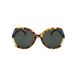 Carolina Herrera Damen-Sonnenbrille in Hellbraun/ Gr&uuml;n - 59% | Gr&ouml;&szlig;e 58 | Damen-brillen