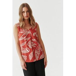 TATUUM Bluse in Rot/ Wei&szlig; - 60% | Gr&ouml;&szlig;e 46 | Damen-blusen
