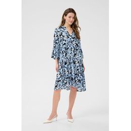 Kaffe Kleid in Hellblau/ Schwarz - 56% | Gr&ouml;&szlig;e 42 | Damen-kleider