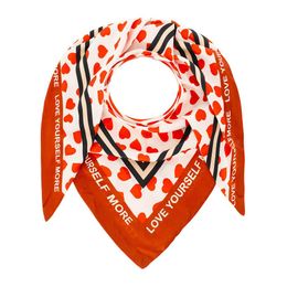 Zwillingsherz Dreieckstuch "Herzen Allover" in Rot/ Wei&szlig; - (L)138 x (B)68 cm - 20% | Damen-schals-tuecher