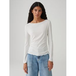 Opus Longsleeve in Wei&szlig; - 32% | Gr&ouml;&szlig;e 38 | Damen-tops