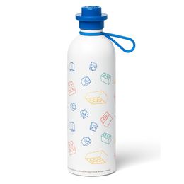 Lego Trinkflasche "Brick Art Line" in Wei&szlig;/ Blau/ Gelb - 560 ml - 39% | Kinder-austruestung-accessoires
