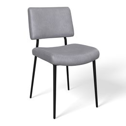 Stuhl Elia Grau Cord Gepolstert