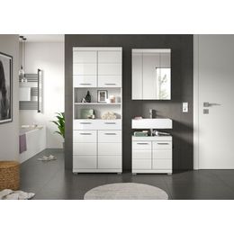 Badezimmer Scout 3-tlg. ca. 134 cm Wei&szlig; hochglanz