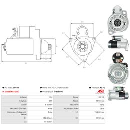 AS-PL Starter s5010 f&uuml;r MITSUBISHI NISSAN