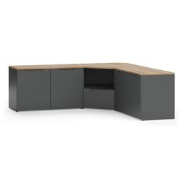 VICCO Wohnwand, Anthrazit, Holzwerkstoff, Rechteckig, 68x50x68 cm, Wohnzimmer, Wohnzimmer-Sets & Serien, Komplette Wohnw&auml;nde