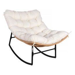 Habitat Garten Gartensessel, Beige, Metall, 85x77x118 cm, Loungem&ouml;bel, Loungesessel