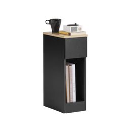 sobuy Nachttisch, Schwarz, Holzwerkstoff, 20x60x35 cm, Schlafzimmer, Nachttische