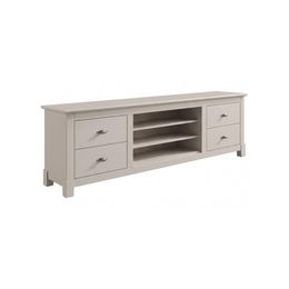 Lowboard OTTO HOME "Rauna", kaschmir, bei, B:200cm H:59cm T:38cm, Massivholz, Sideboards, Lowboard, Kommode, Breite 200 cm, FSC-zertifiziertes Massivholz