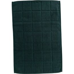 Duschmatte Ross "Duschvorleger", moosgr&uuml;n, H:10mm, Baumwolle, Badematten, besonders weich, Badezimmerteppich, uni