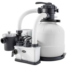 Sandfilteranlage Intex "Krystal Clear CG-26675", grau (grau, schwarz), L:63,8cm, Kunststoff, Filteranlagen, mit Salzwasser-System, 7900 l/h