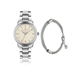 Quarzuhr PHILIPP BLANC "SPA3-2", silber, Armbanduhren, Herren, Quarzuhr