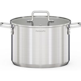 Suppentopf Hanseatic "DAILY", silber (silberfarben), H:18cm &Oslash;:26cm, T&ouml;pfe, Suppentopf, mit Antihaftbeschichtung, f&uuml;r alle Herdarten, Induktion