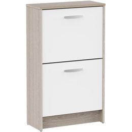 Schuhschrank Demeyere Group "Nano", wei&szlig;, B:53,9cm H:90,6cm T:24,4cm, Holzwerkstoff, Schr&auml;nke, Schuhschrank