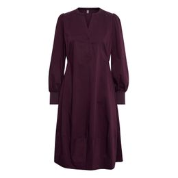 Midikleid Culture "Kleid CUantoinett", Damen, Gr. XS, N-Gr, rot (winetasting), Obermaterial: 65% Baumwolle CO. 33% Polyester PES. 2% Elasthan EL., Kleider Midikleid