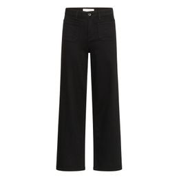 Regular-fit-Jeans Kaffe "Jeans KAbrook", Damen, Gr. 28, L&auml;nge 32, schwarz (schwarz deep), Obermaterial: 75% Baumwolle CO. 13% Viskose CV. 10% Polyester PES. 2% Elasthan EL., Jeans