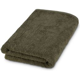 Duschtuch Ross "Vita 4004", bunt (olive), B:70cm L:140cm, Frottier, Obermaterial: 100% Baumwolle, Handt&uuml;cher, Bestickung Ross-Emblem