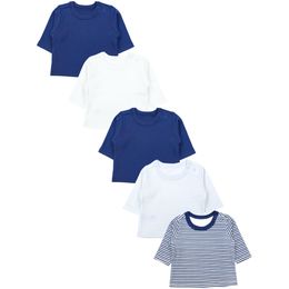 Langarmshirt TUPTAM "Shirt Baby Jungen Langarmshirt 5er Set", M&auml;dchen, Gr. 74, blau (blau_streifen(bl)_wei&szlig;_streifen(gr)), Obermaterial: 100% Baumwolle CO., Shirts Langarmshirt