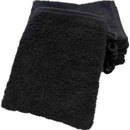 Waschhandschuh Ross "Smaragd 4500", schwarz (anthrazit), B:12cm L:20cm, Frottier, Waschlappen, 100% Baumwolle, made in Germany