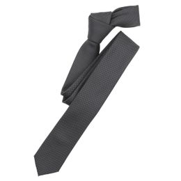 Krawatte Venti "Venti Krawatte gemustert", Herren, grau (dunkelgrau), 70% Polyester, 30% Seide, Krawatten