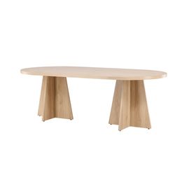 Esstisch VENTURE HOME "Bootcut, rechteckiger Esstisch 230 &times; 115 cm in warmer Naturoptik", braun (natur, natur), B:115cm H:76cm T:115cm, Tische, Esstisch, Esszimmertisch, MDF, 3D-Papier, rechteckig, ger&auml;umig, einladend