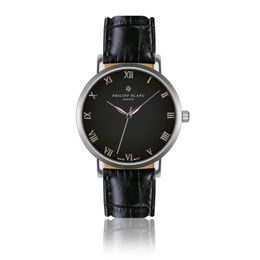 Quarzuhr PHILIPP BLANC "PA6-S070S", schwarz croco, Armbanduhren, Herren, Quarzuhr
