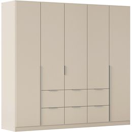 Dreht&uuml;renschrank OTTO HOME "Kleiderschrank Schrank Garderobe AGORDO mit Dekor- oder Hochglanzfront", beige (beige (champagner)), Schr&auml;nke, B/H/T: 226cm x 229cm x 54cm, Griffe Alufarben, Holzwerkstoff, Dreht&uuml;renschrank, mit Au&szlig;enschubk&auml;sten, Serie in 7 Breiten und 2 H&ouml;hen MADE IN GERMANY, B:226cm H:229cm T:54cm