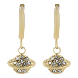 Adelia&acute;s Kettenanh&auml;nger ADELIA&acute;S "Anh&auml;nger &ndash; Planet Anh&auml;nger aus Edelstahl mit Strass Steinchen", gold, Schmuckanh&auml;nger, Damen, Edelstahl, Kettenanh&auml;nger, Ein stilvolles Geschenk f&uuml;r besondere Momente