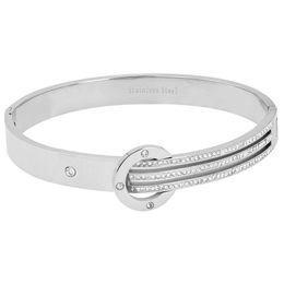 Adelia&acute;s Armreif ADELIA&acute;S "Armband &ndash; Armreif aus Edelstahl mit Strass Steinchen &Oslash; 6,0 cm cm", silber, Armb&auml;nder, Damen, 6cm, Edelstahl, Armreif, Ideal als Geschenk zum Weihnachten