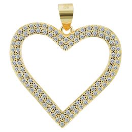 Adelia&acute;s Kettenanh&auml;nger ADELIA&acute;S "Anh&auml;nger &ndash; Unendlichkeitszeichen Herzanh&auml;nger aus 925 Silber", gold, Schmuckanh&auml;nger, Damen, Silber 925 (Sterlingsilber), Kettenanh&auml;nger, Ideal als Geschenk &ndash; dezent und elegant